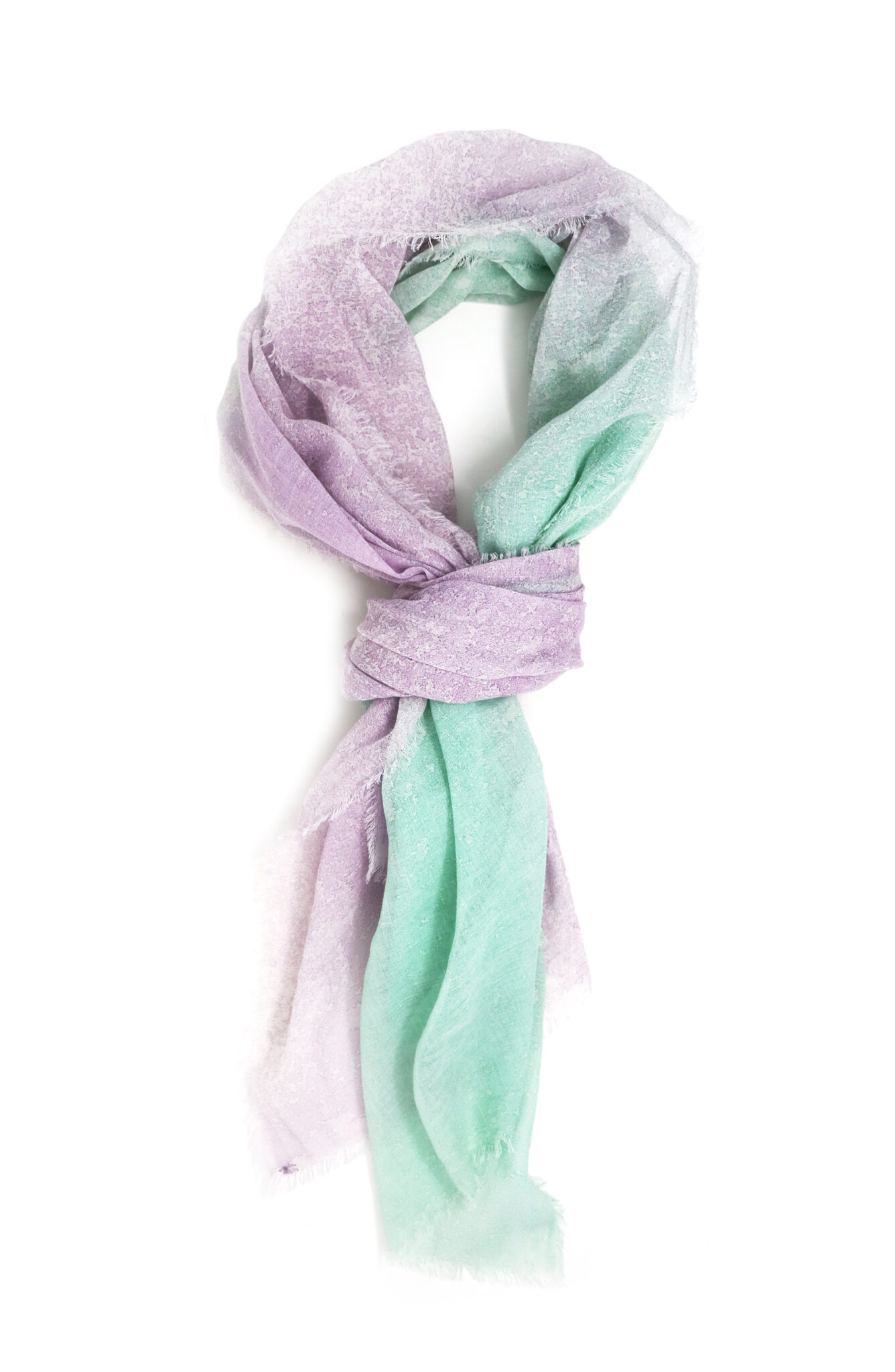 Women scarf with violet and green color shades - Nicoletta Rosi