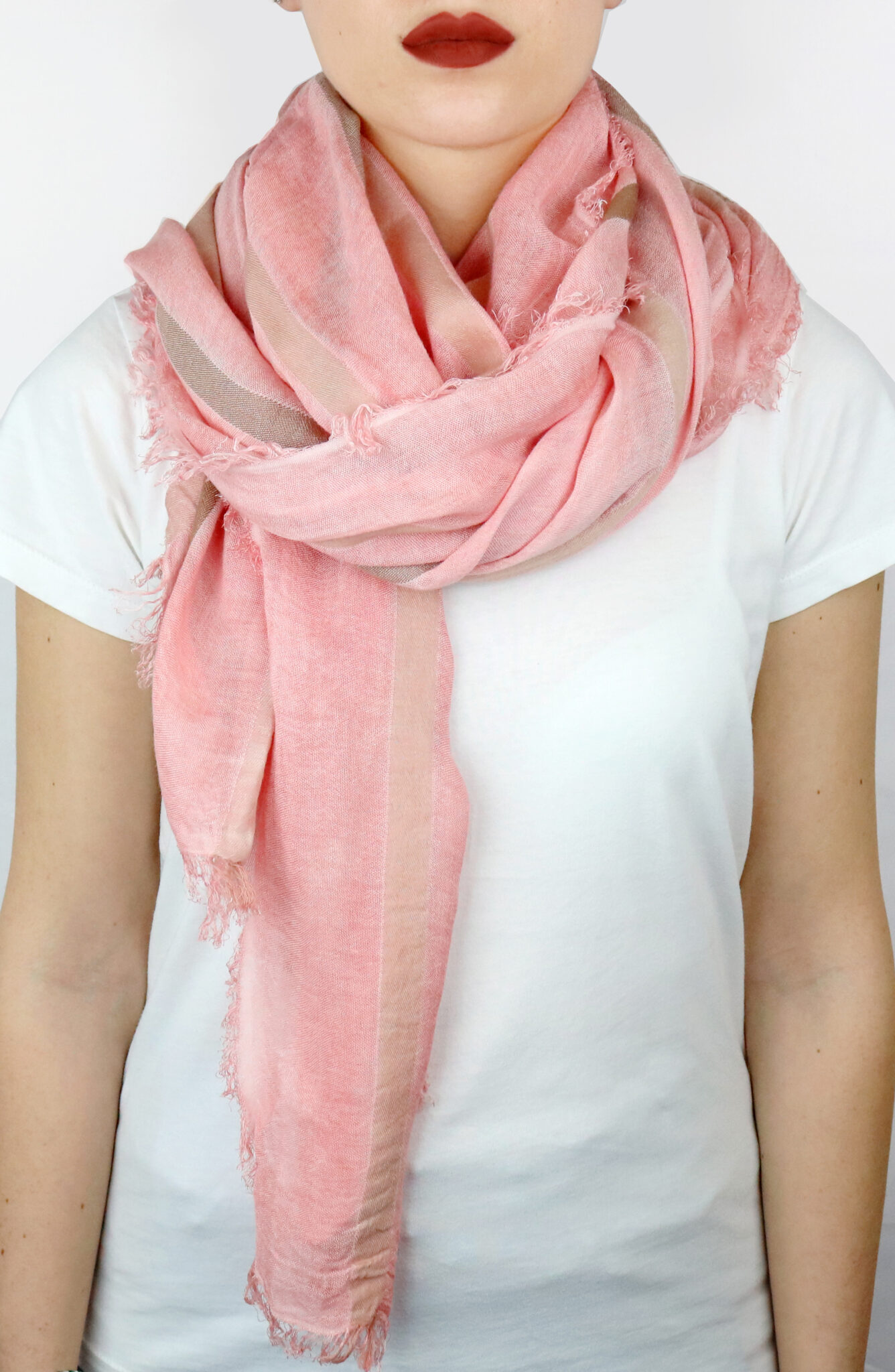 Women scarf pink color - Nicoletta Rosi